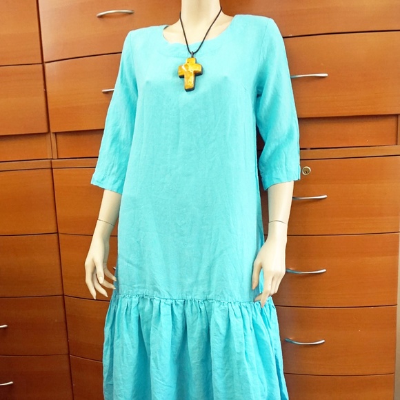Handmade | Dresses | Washed Linen Dress Organic Eco Made In Europe ...